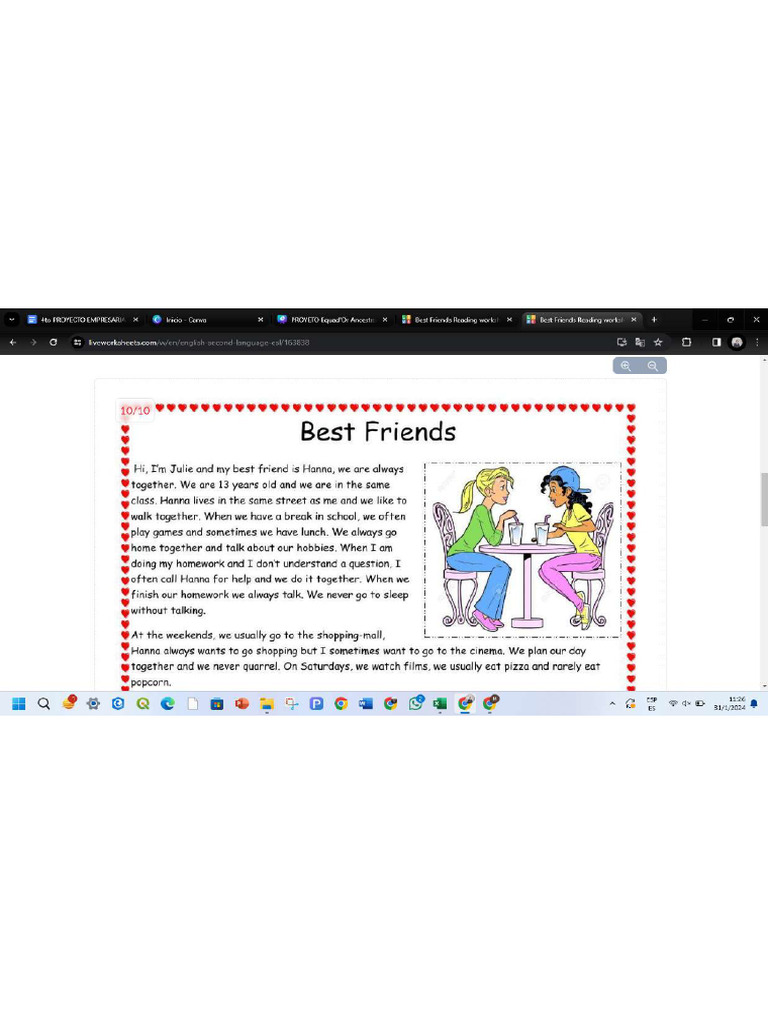 Beste Friends Homework | PDF
