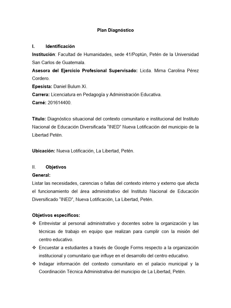 Plan Diagnostico - Eps 2023 | PDF