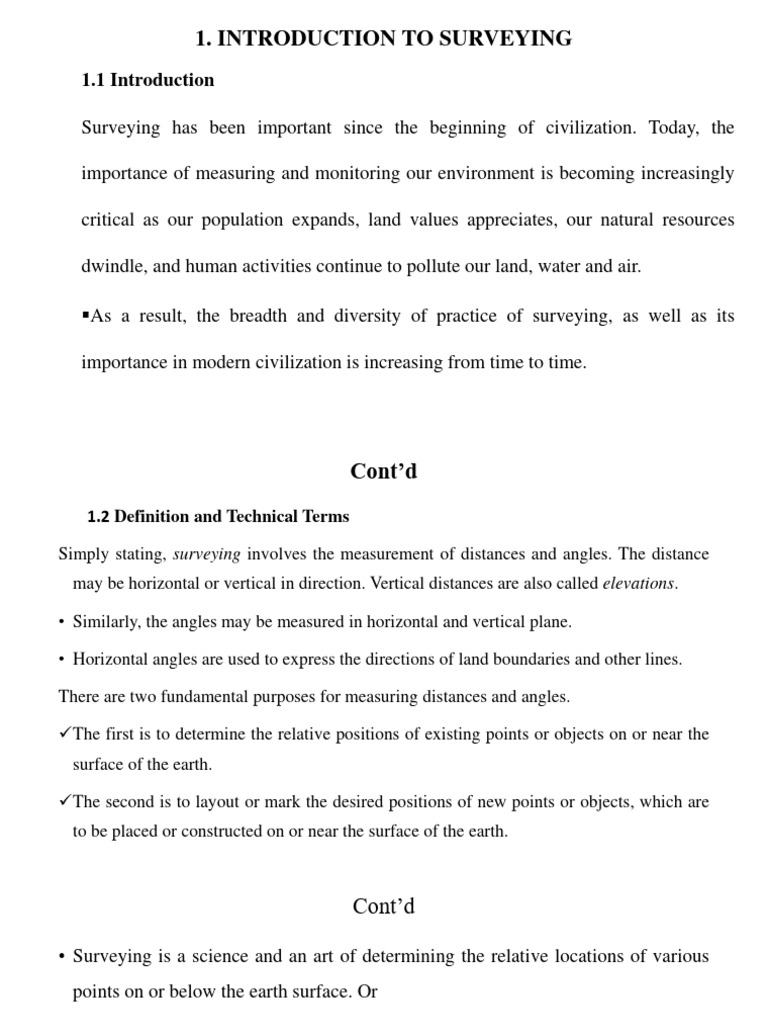 Introduction To Surveying | PDF | Surveying | Geodesy