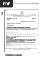 Zimsec Nov 2024 o Level Maths Paper 1 Marking Guide | PDF