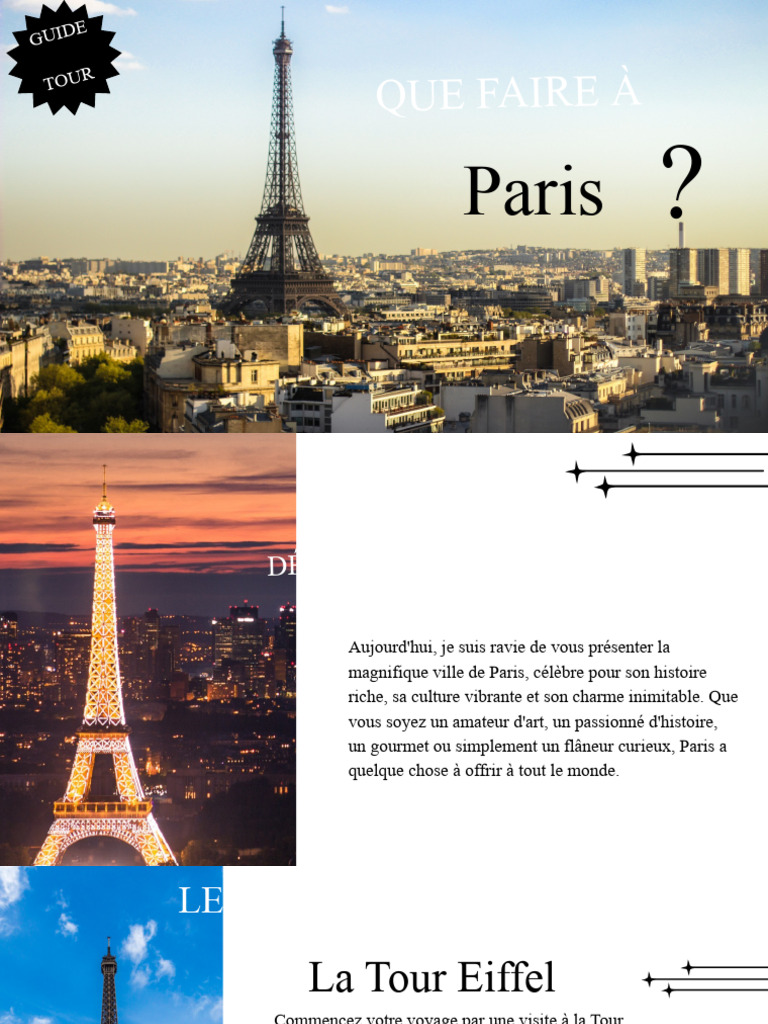 Minimaliste Guide Touristique Paris Présentation | PDF
