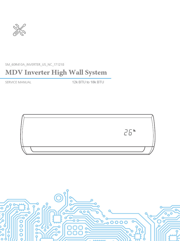 MDV High Wall Inverter System Model Msabb ... SM 60r410a Inverter Us NC 210125 | PDF | Power ...