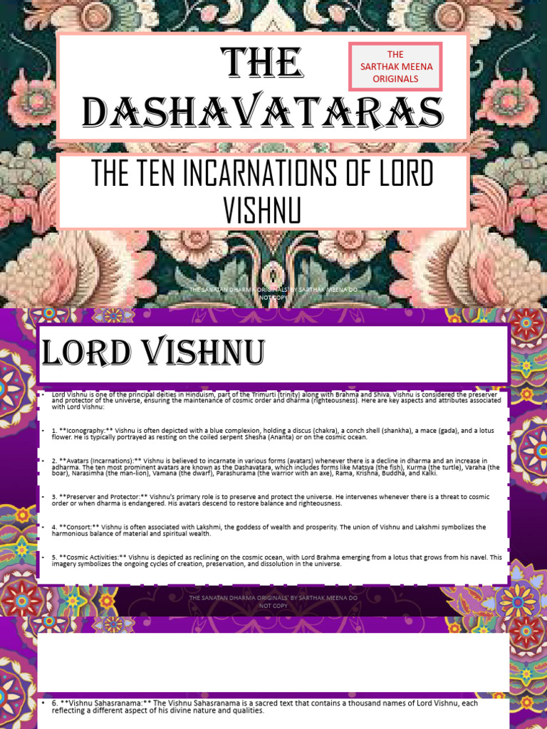 The Dashavataras | Download Free PDF | Vishnu | Puranas