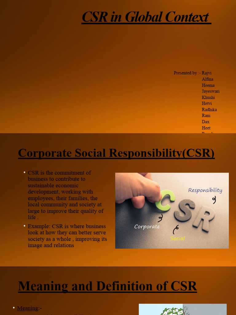 CSR in Global Context | PDF | Corporate Social Responsibility | Business