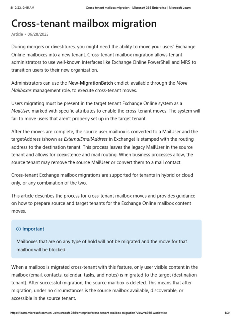 Cross Tenant Migration Trust Setup | Download Free PDF | Microsoft ...