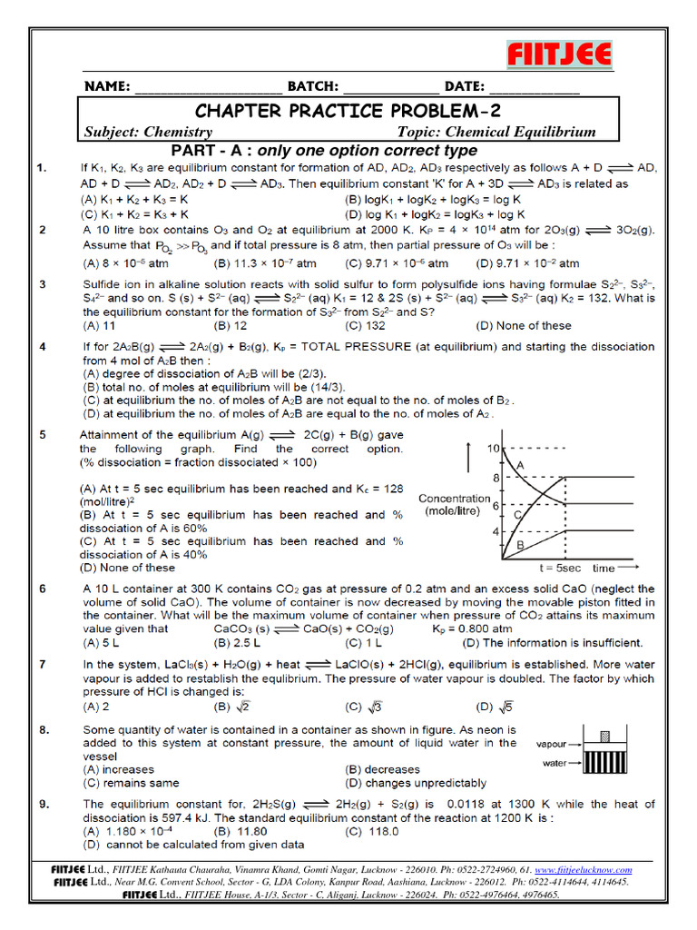 CPP 3 - Chemical Equilibrium | PDF | Thermodynamics | Continuum Mechanics