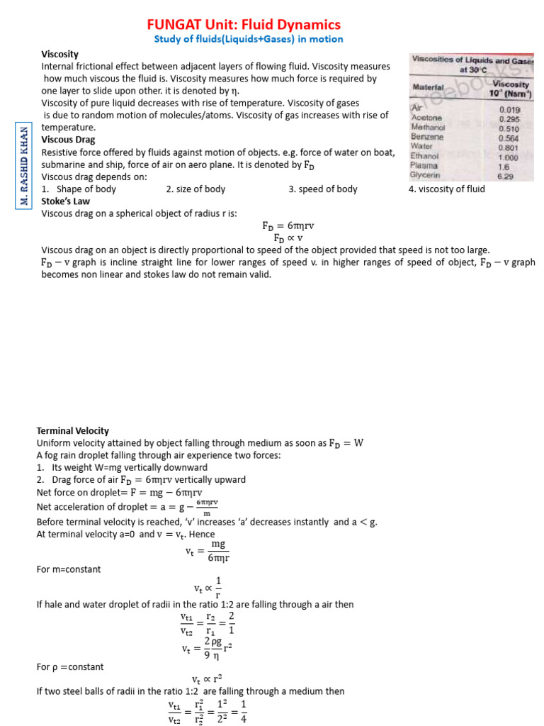 Fluid Dynamics 2023 | Download Free PDF | Viscosity | Drag (Physics)