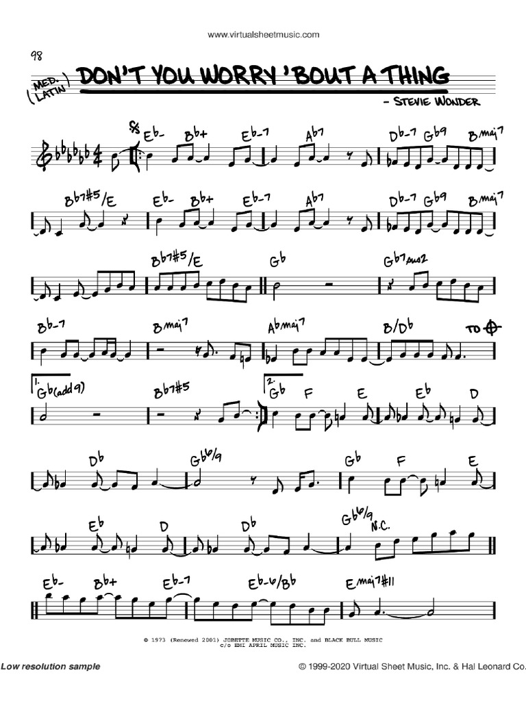 Don't You Worry About A Thing | PDF