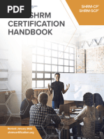 2025 SHRM Certification Handbook | PDF | Human Resources | Human Resource Management