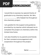 Acknowledgement For Class 12 Project | PDF