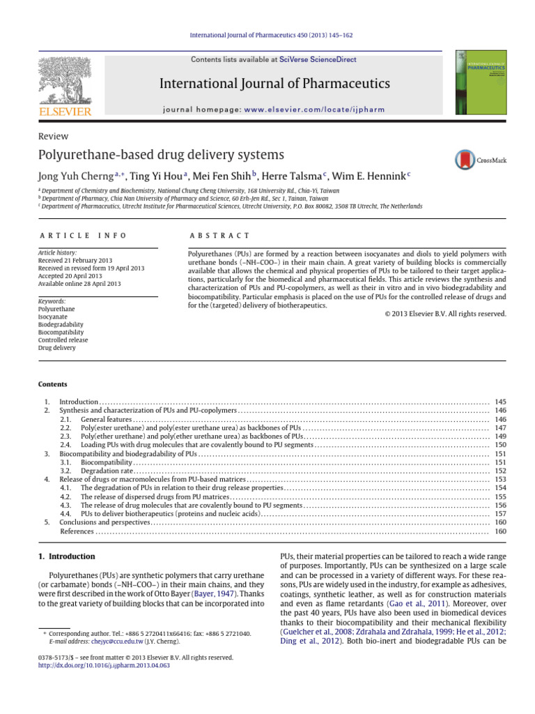 Cherng 2013 | PDF | Polyurethane | Polyester