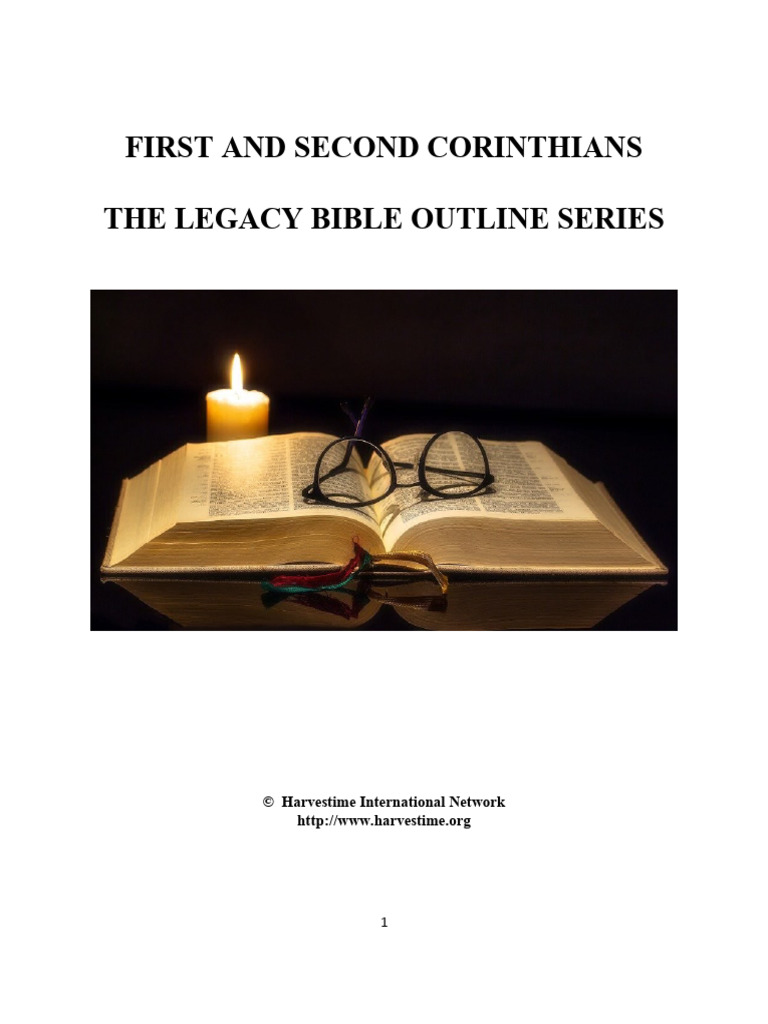 Corinthians Outline | PDF | Paul The Apostle | First Epistle To The Corinthians