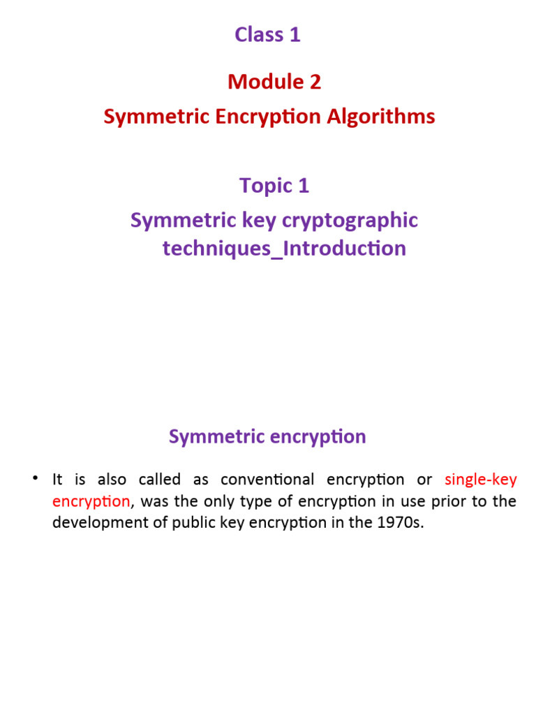 2 Symmetric Cipher Introduction 05-01-2024 | PDF | Cryptography ...