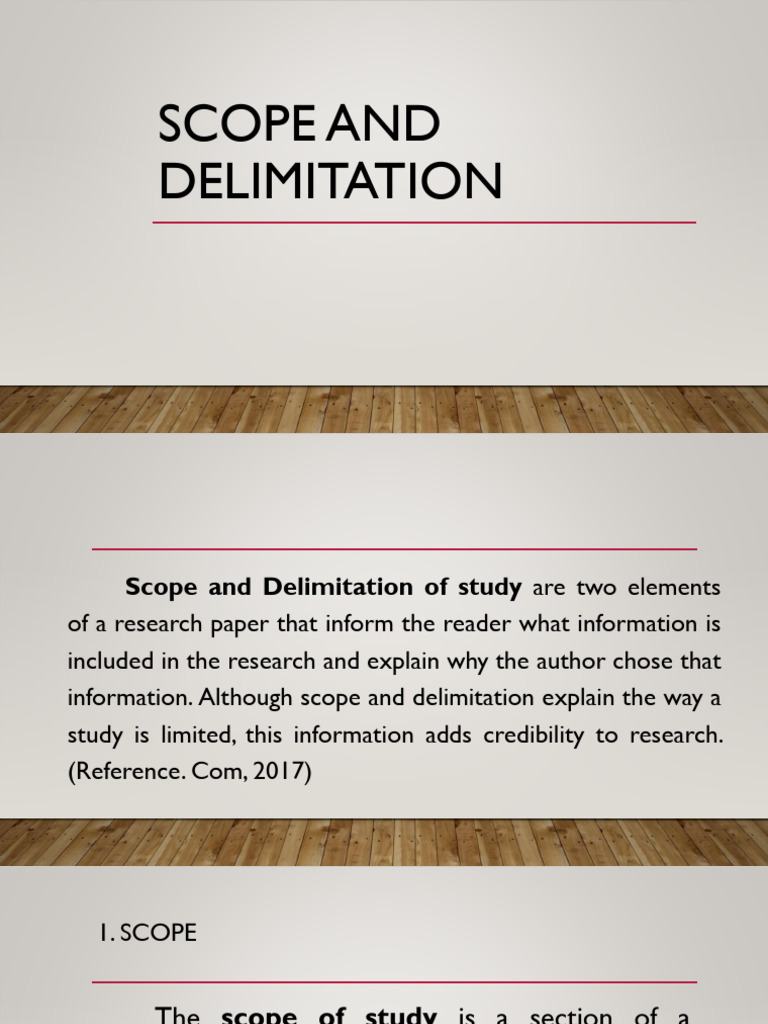 Scope-and-delimitation | PDF | Survey Methodology | Methodology