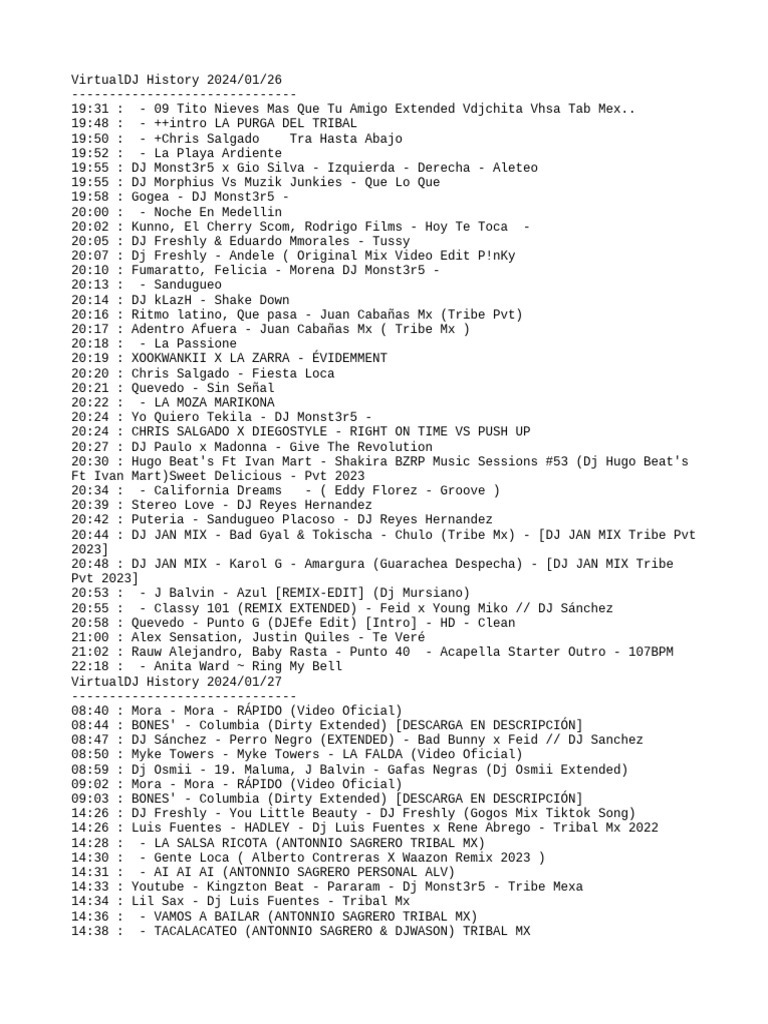 Tracklist | PDF | Musica en español | Músicos