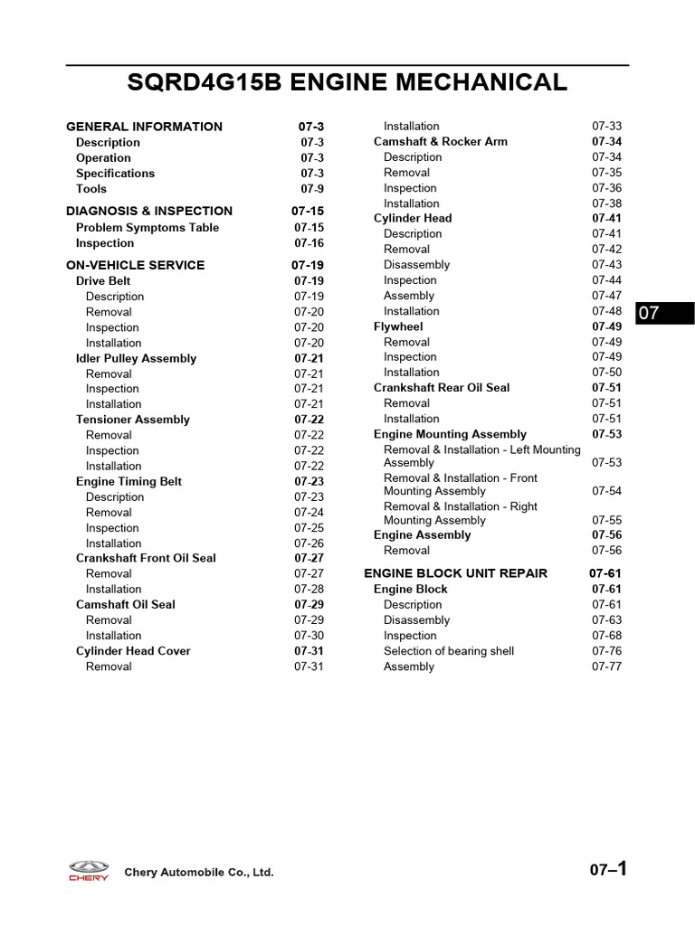 Mecanica Chery Modelo Chery | PDF | Belt (Mechanical) | Internal ...
