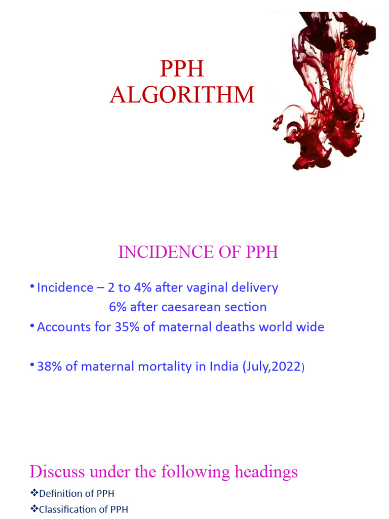 PPH Algorithm | Download Free PDF | Childbirth | Uterus