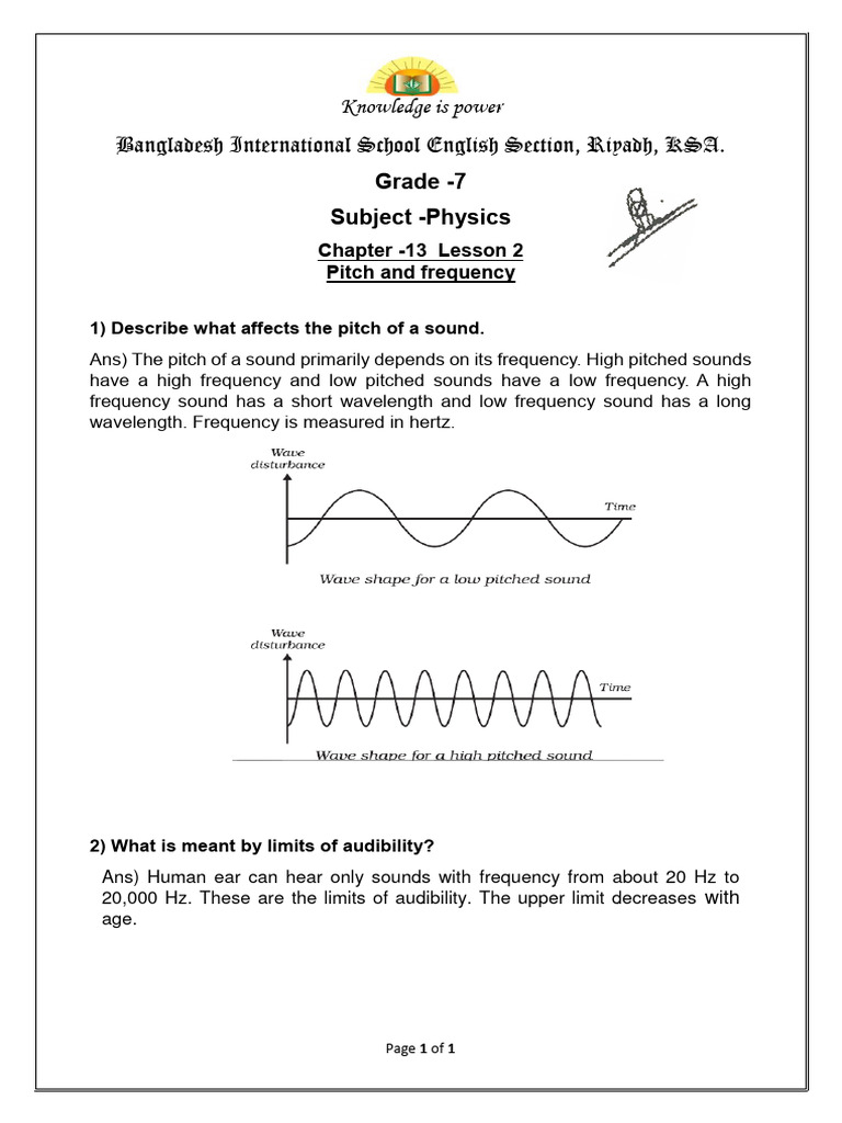 Grade 7 Physics Les 13.2 | PDF