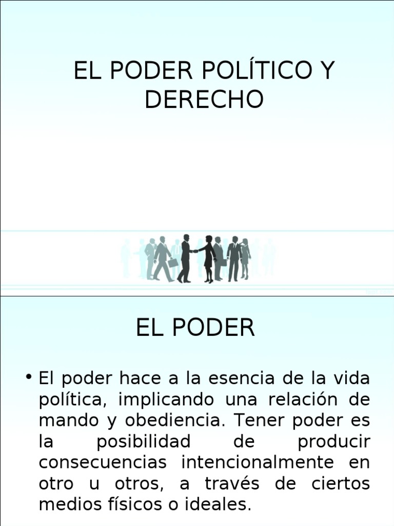 Poder Politico y Derecho | PDF | Estado (política) | Poder (social y ...