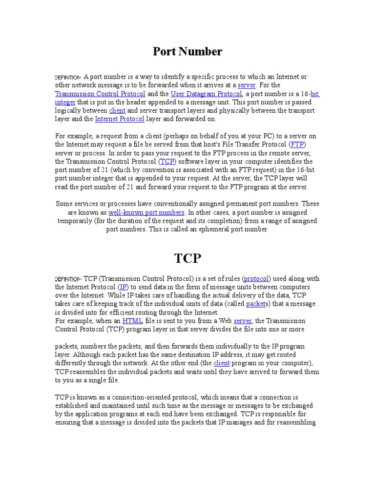 TCP Ip | PDF | Port (Computer Networking) | Transmission Control Protocol