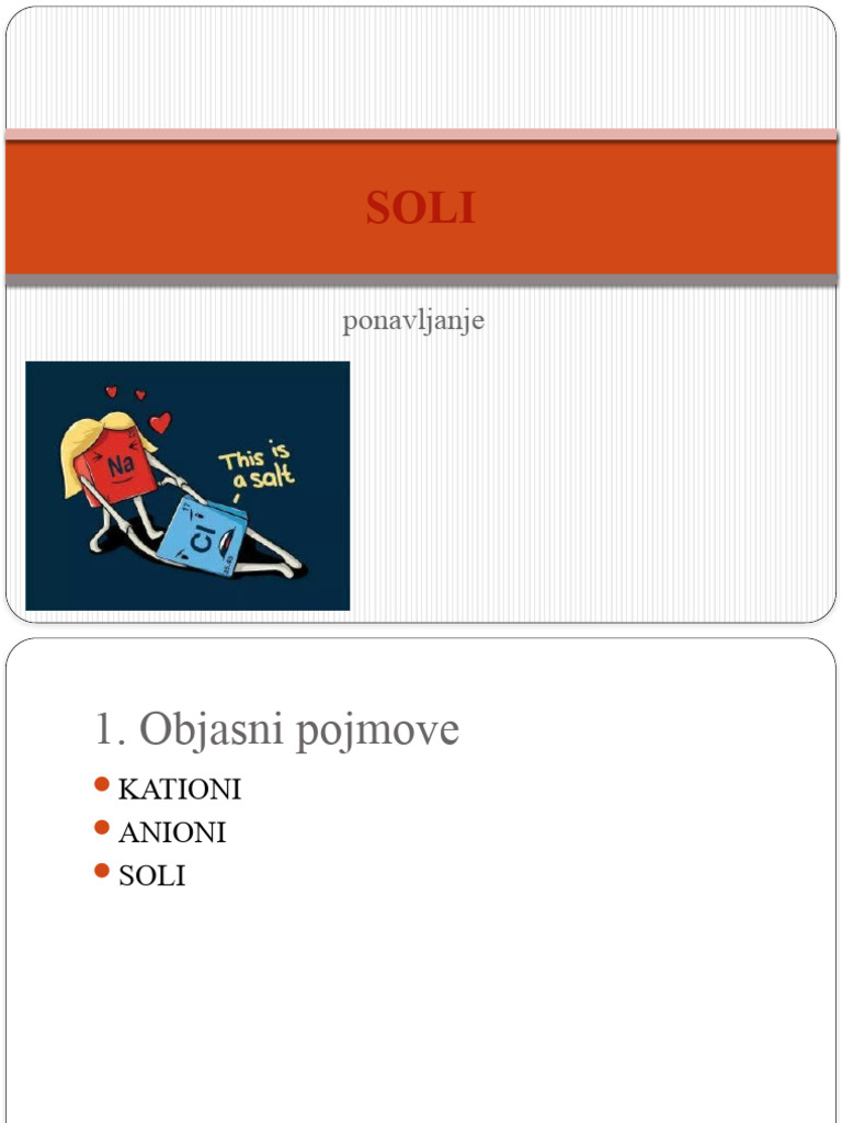 SOLI - Ponavljanje | PDF