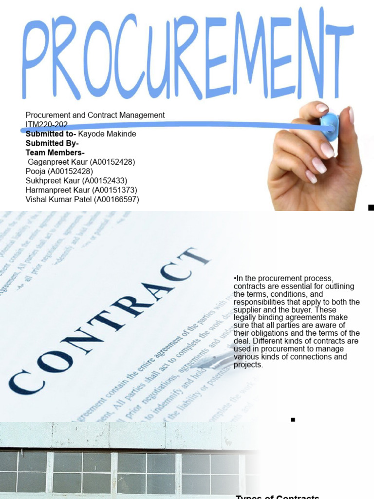Types of Procurement Contracts Explained | PDF | Procurement | Cost