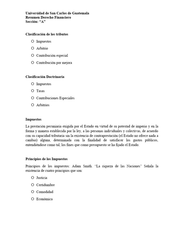 clasificación de los tributos | PDF | Impuestos | Economias clasificación de los tributos | PDF | Impuestos | Economias