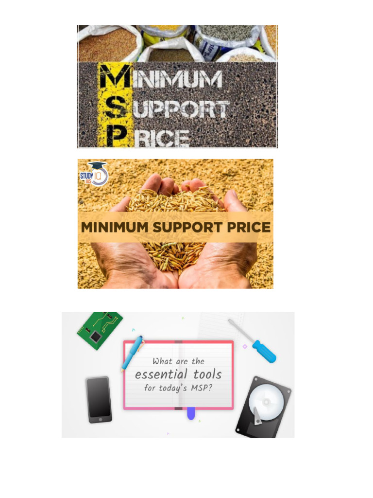 minimum support price | PDF