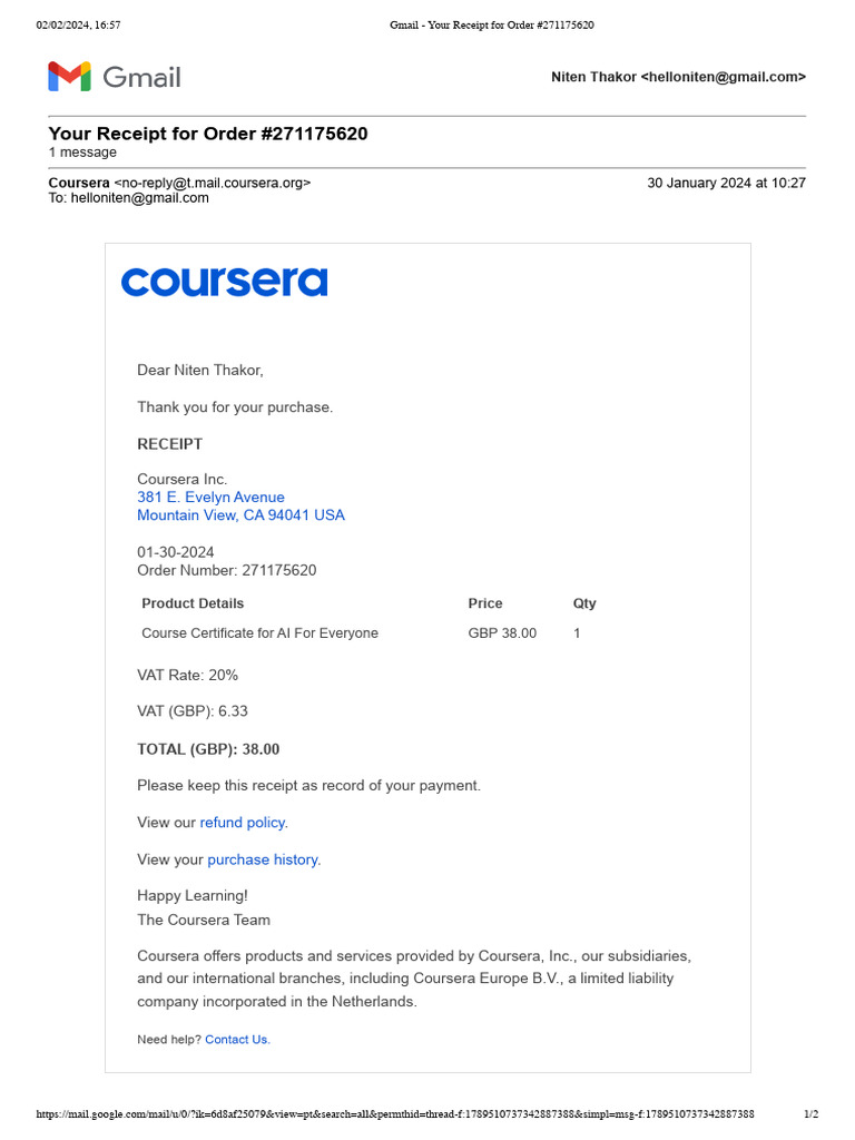 Coursera AI For Everyone 38 | PDF