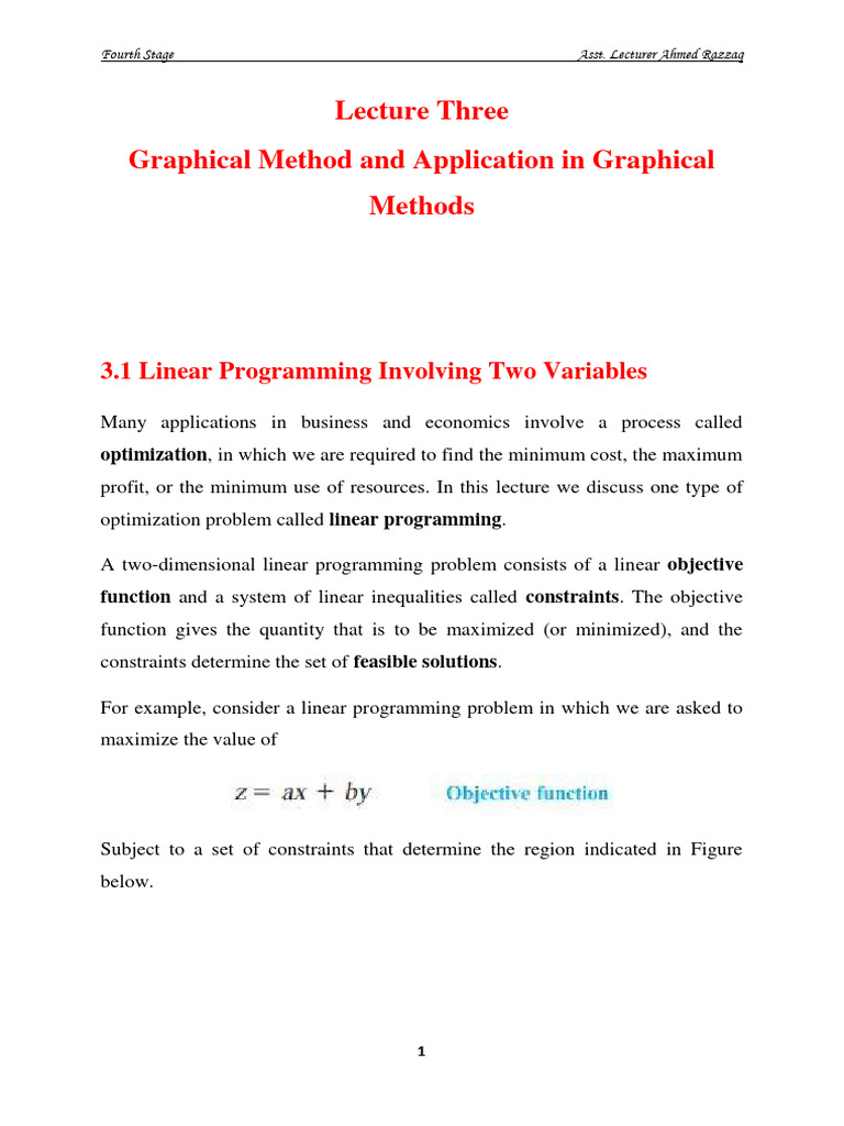 Opt. Lec 3 | PDF | Linear Programming | Mathematical Optimization