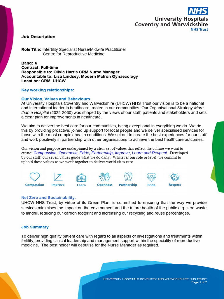 Band6 JD New | PDF | Nursing | Hospital