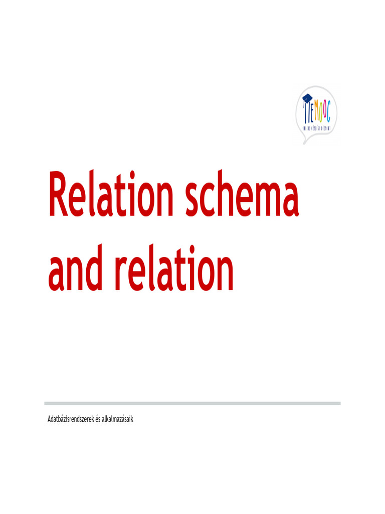 Relation Schema and Relation - 54 | PDF | Applied Mathematics ...