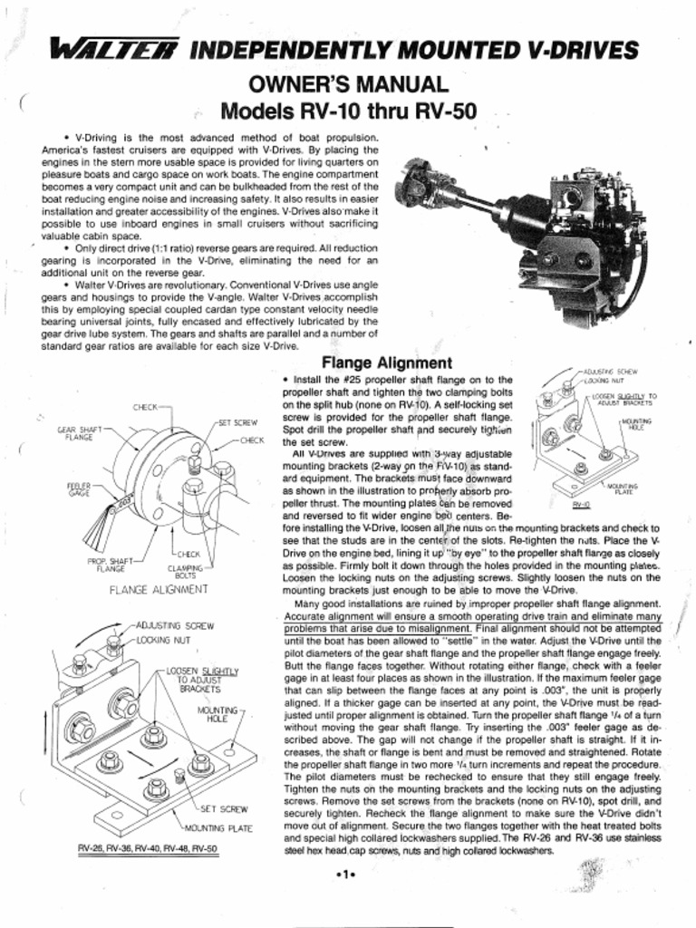 Walter V-Drive Manual | PDF