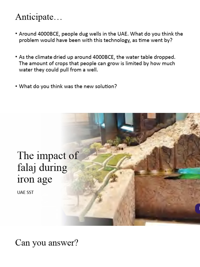 Impact of Falaj System in Iron Age UAE | PDF | United Arab Emirates ...