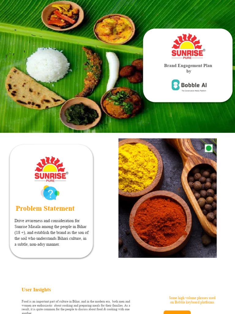 Sunrise Masala - Bobble AI - Solution Deck | PDF | Social Media | Popular Culture & Media Studies