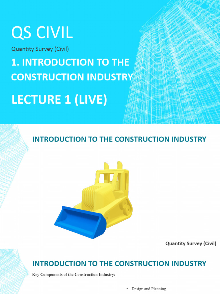 QS Civil Chapter 1 Introduction To Quantty Surveyer CIvil and The ...