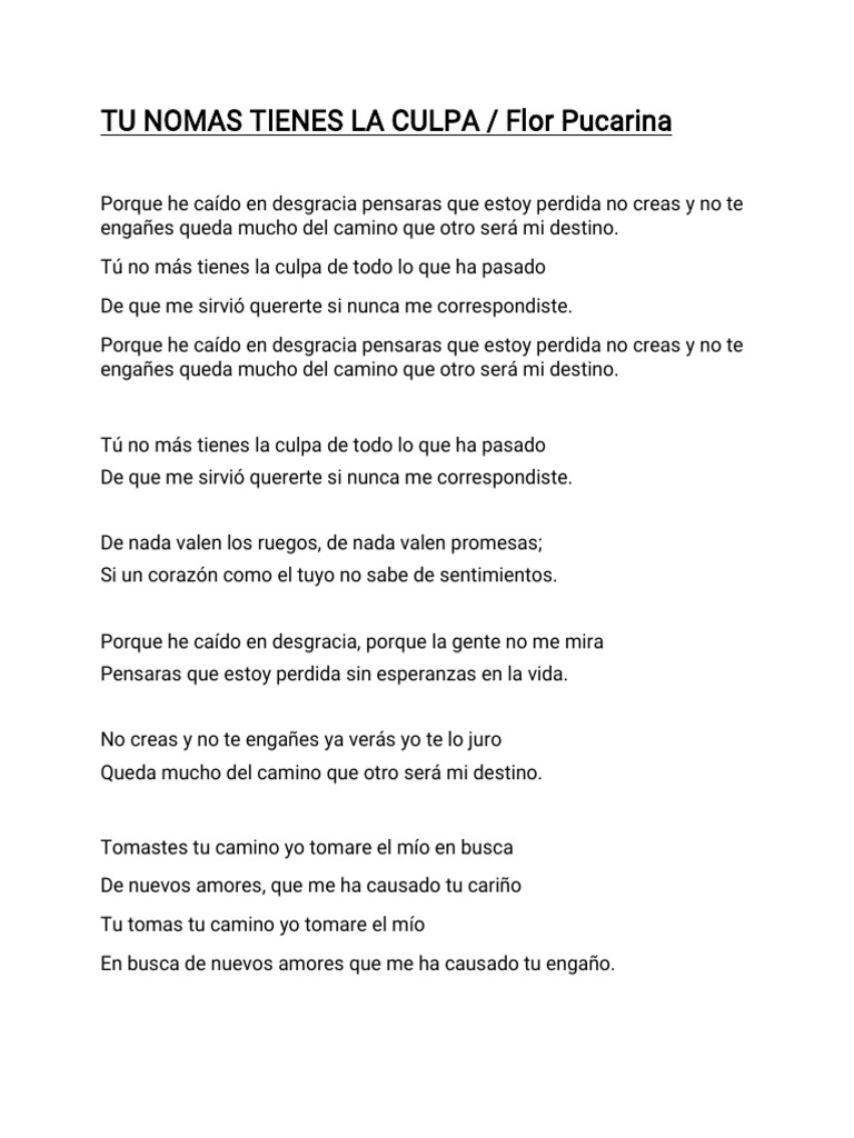 Tu Nomas Tienes-Wps Office | PDF