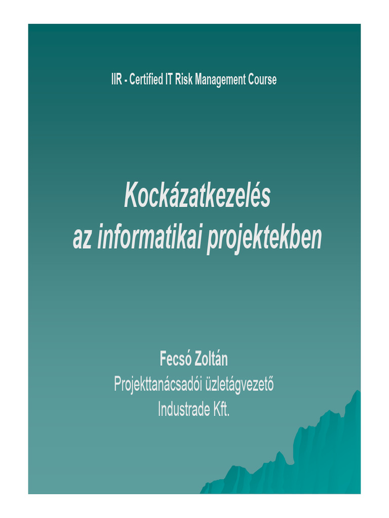 Fecso zoltanITkockázatkezerlés | PDF