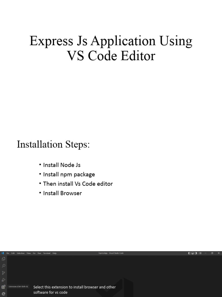 Express Js Application Using Vs Code Editor | PDF Express Js Application Using Vs Code Editor | PDF
