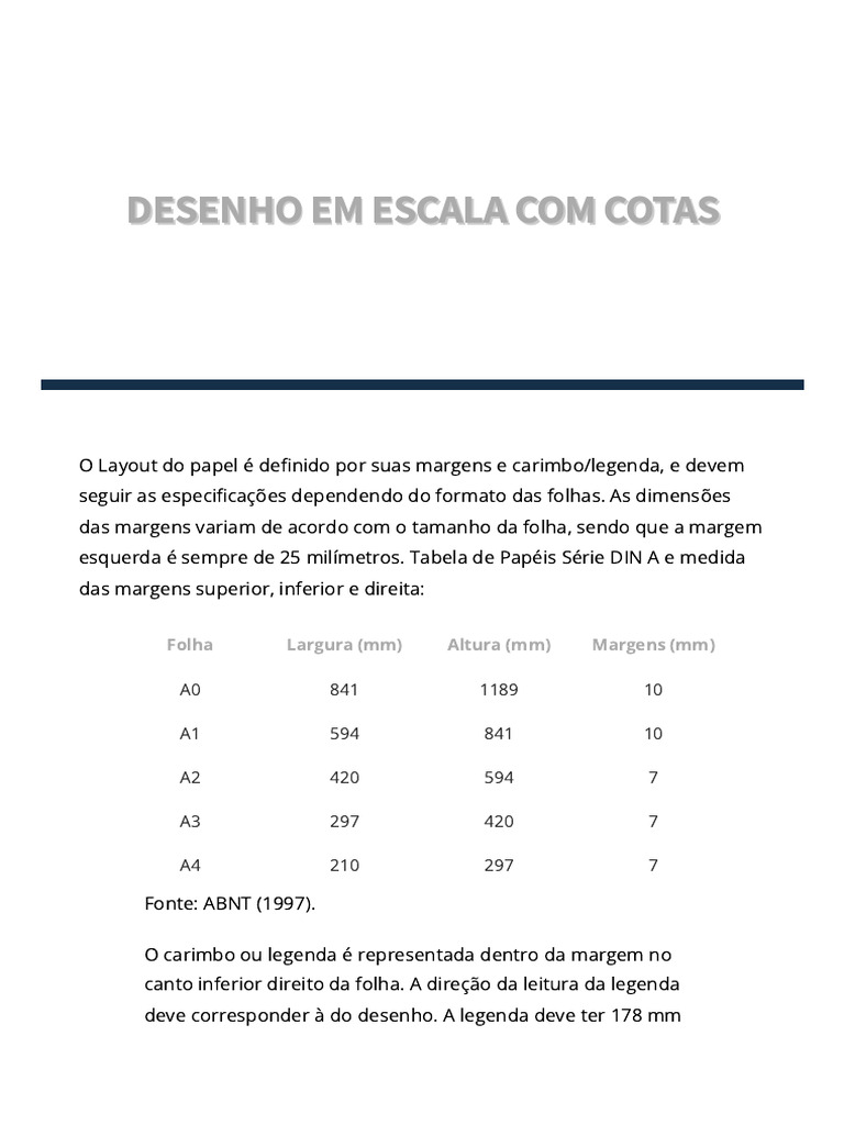 Desenho em Escala Com Cotas | PDF