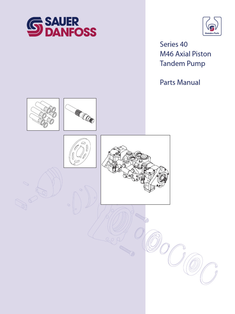 Series 40 M46 Tandam Pump Parts Manual | PDF | Pump | Piston