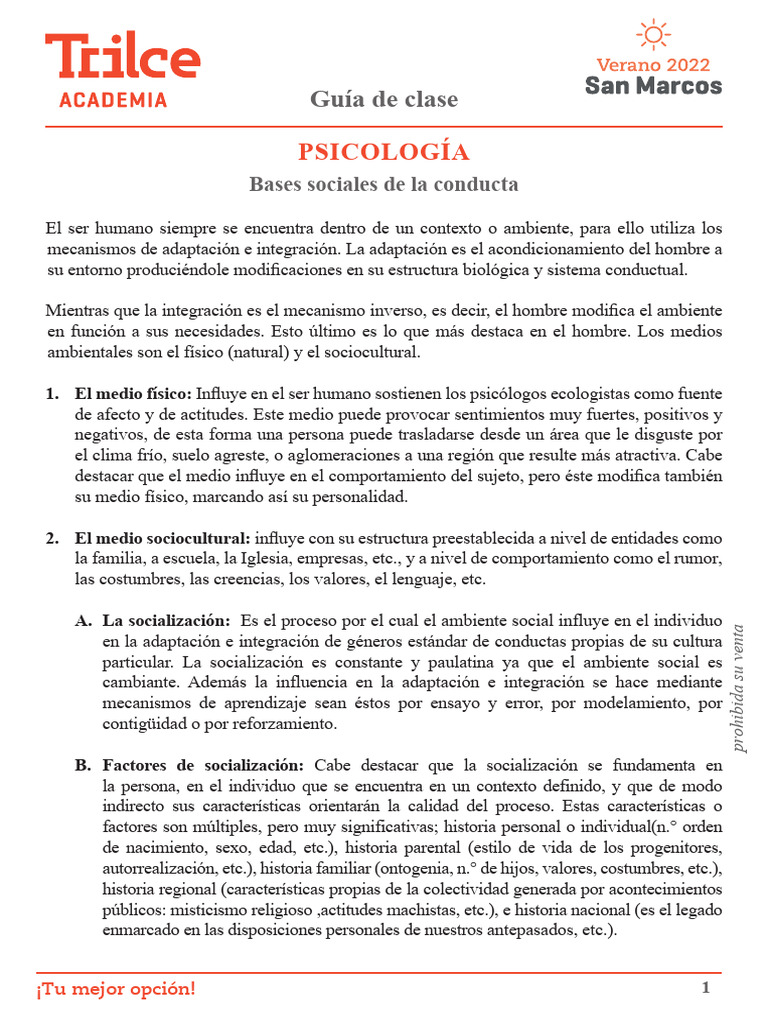 Semana 2 Base Social Guia | PDF | Socialización | Comportamiento