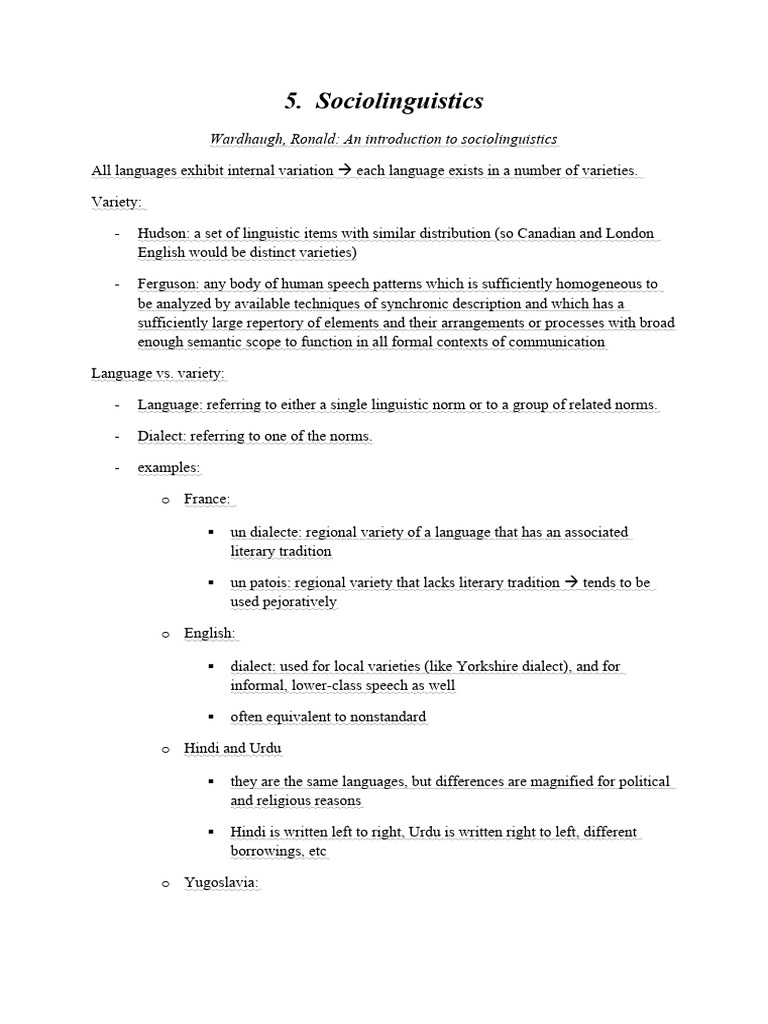 05 - Sociolinguistics | Download Free PDF | Dialect | English Language
