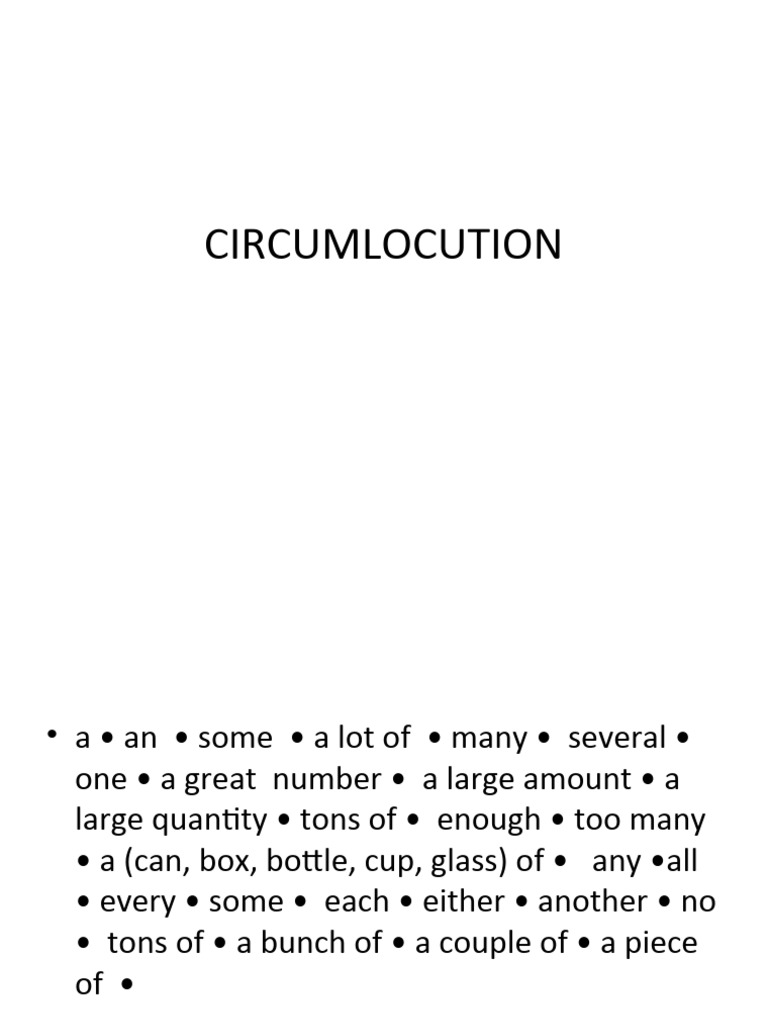 Circumlocution | PDF | Cooking, Food & Wine | Art