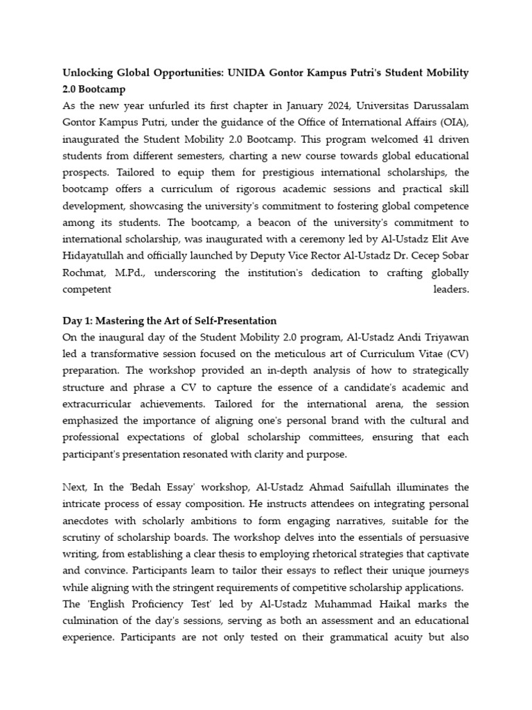 Berita Acara Student Mobility 2.0 | PDF | Linguistics | Human Communication