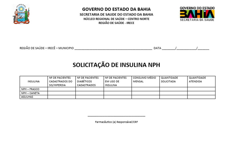 Formulario Insulina | PDF