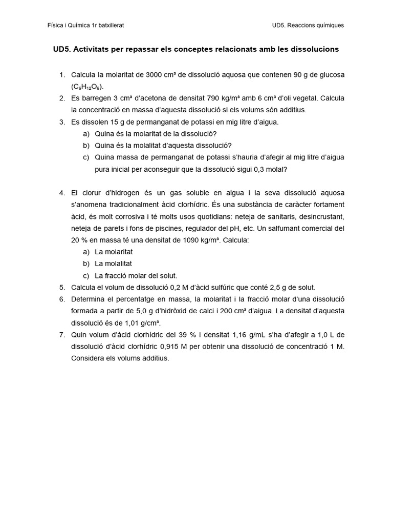 UD5. Dissolucions | PDF