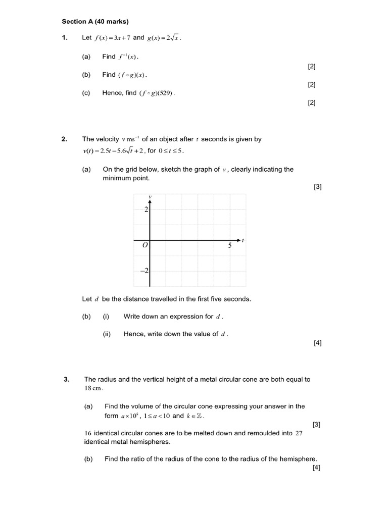 AA SL P2 Practice Paper Set 1 | PDF