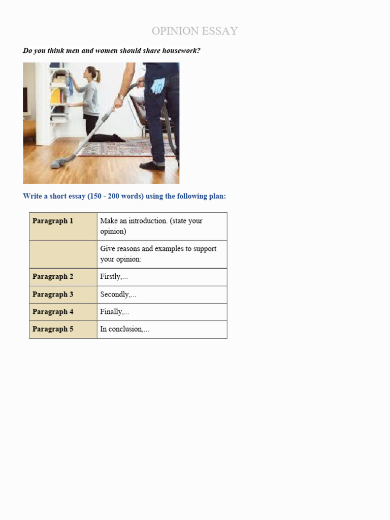 Essay (Housework) | PDF