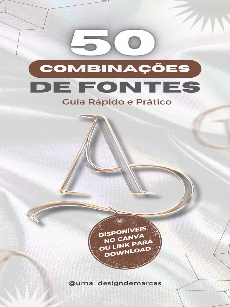 E-Book - 50 Combinações de Fontes | PDF | Tipografia | Comunicação escrita
